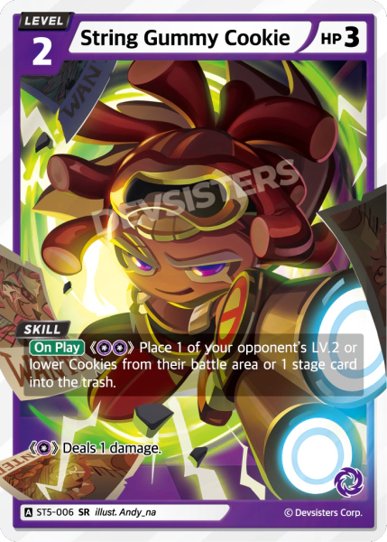 CookieRun TCG - String Gummy Cookie [ST5-006 SR] – The Feisty Goblin ...