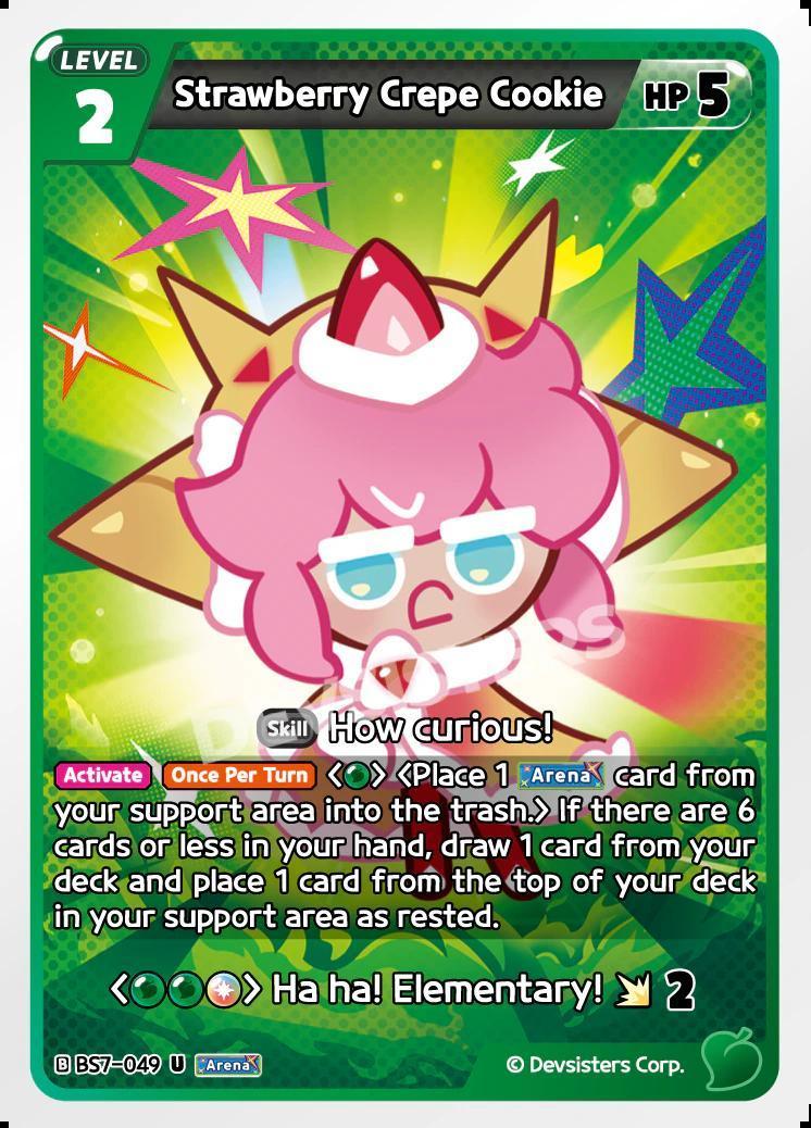 CookieRun TCG - Strawberry Crepe Cookie [BS7-049 U] – The Feisty Goblin ...